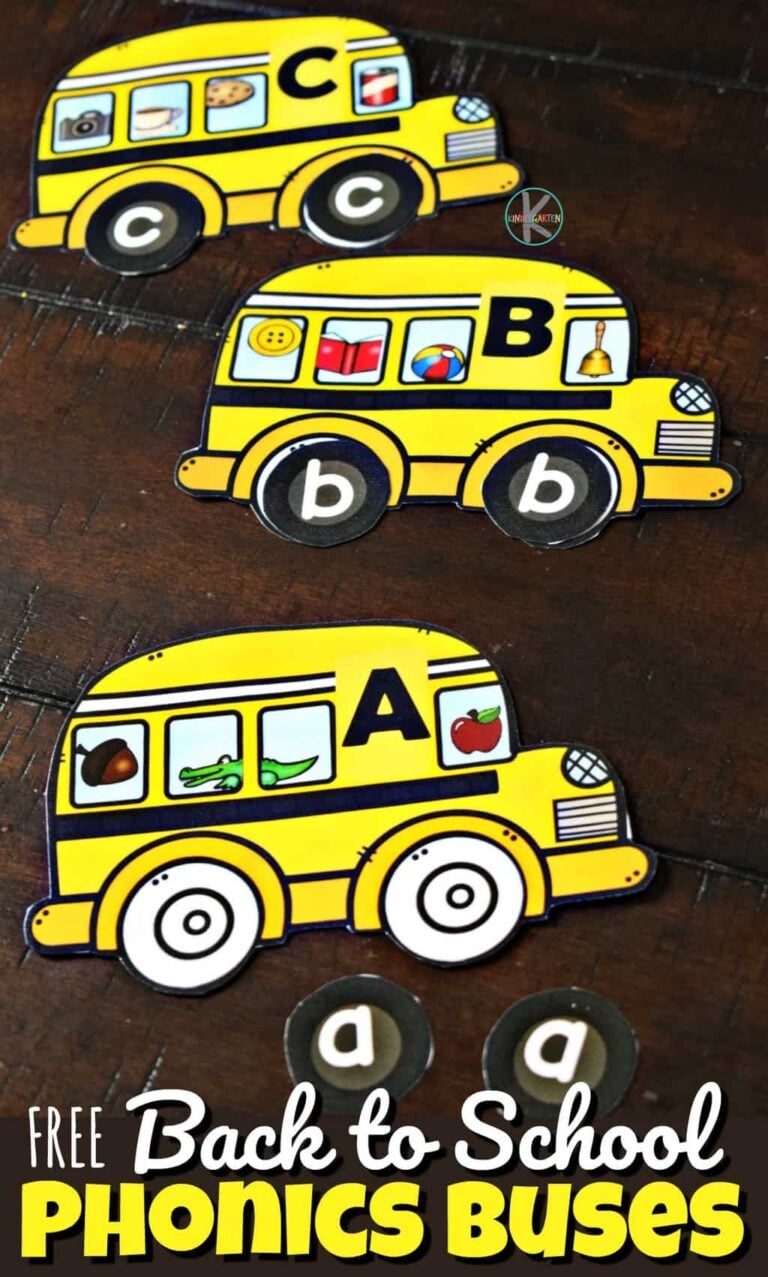 🚍 Learning Alphabet Sounds School Bus Printable