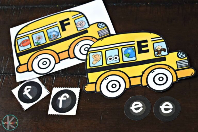 🚍 Learning Alphabet Sounds School Bus Printable