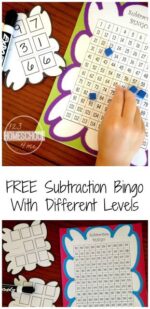 FREE Sandcastle Subtraction Math Craft