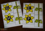 FREE Sunflower Letter Matching Activity