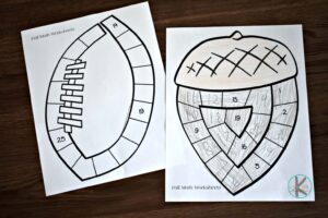 FREE Skip Counting Fall Math Worksheets