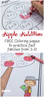 FREE Apple Math - Counting Coloring Pages