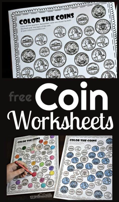 FREE Printable Coin Sorting Worksheet Mat & Activity