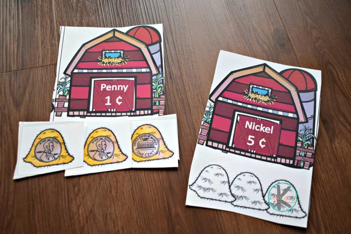🚜 FREE Farm Money Worksheets and Activity for Kindergarten