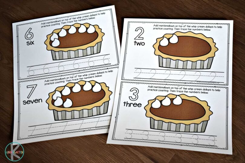 One to One Correspondence Pumpkin Pies
