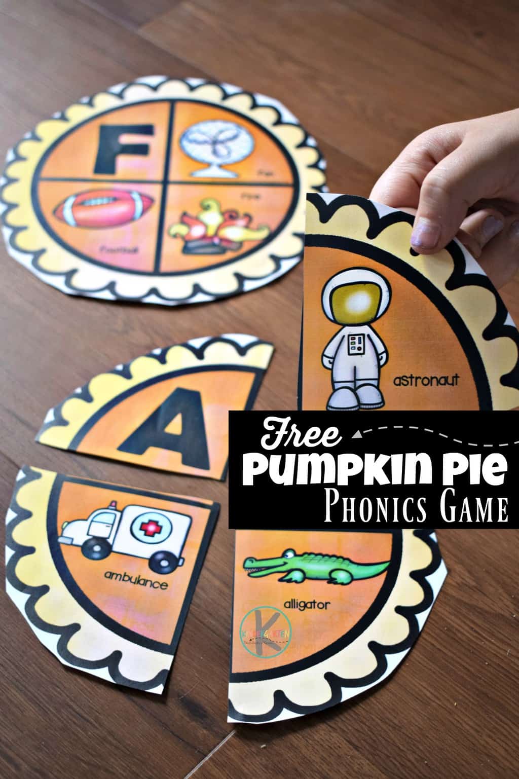 FREE Pumpkin Pie Printable Phonics Games for Kindergarten