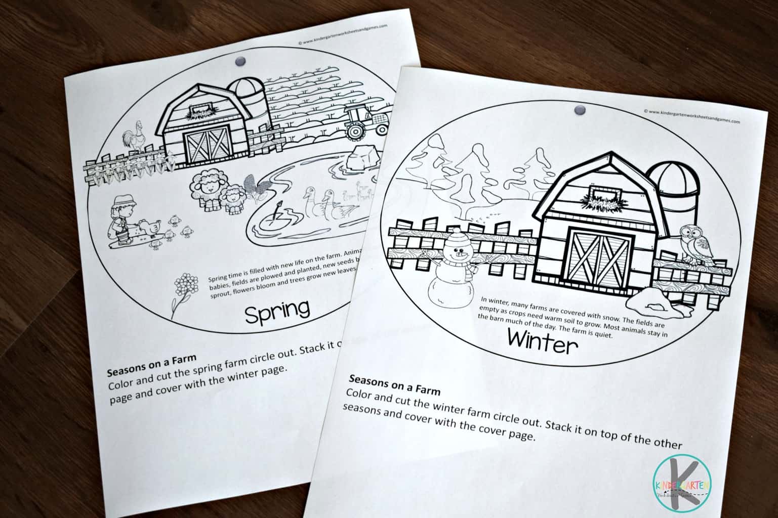 FREE Seasons on the Farm Printable Flipbook