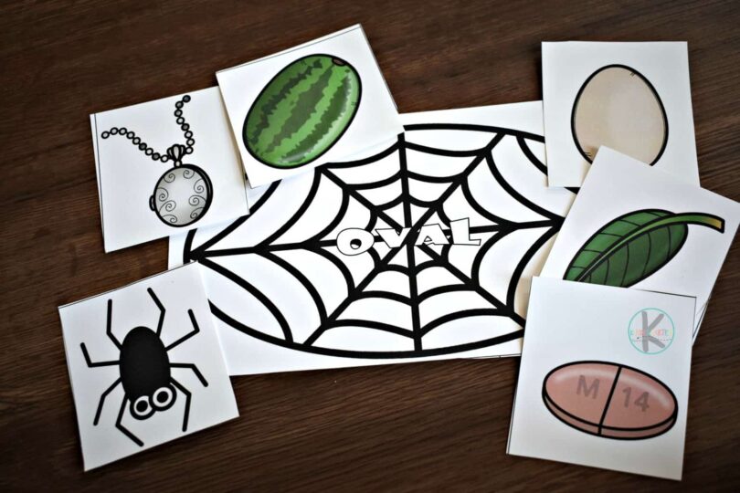 Shape Mats Spider Activities for Kindergarten