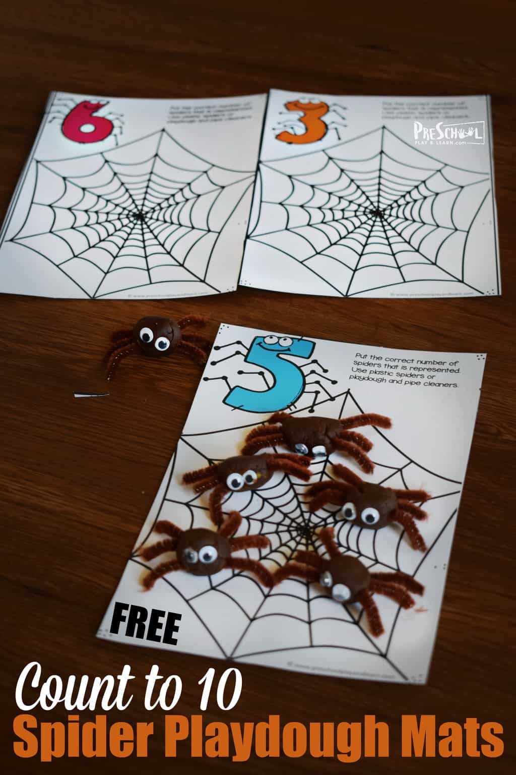 Shape Mats Spider Activities for Kindergarten