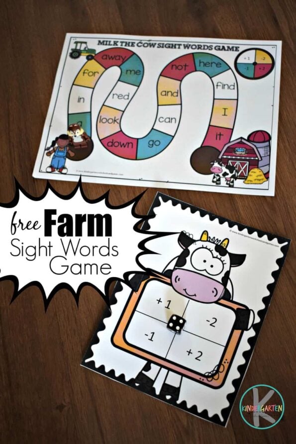 FREE Color by Sight Words Kindergarten Coloring Worksheets