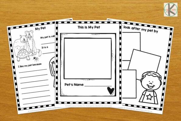 🐶🐱 Writing About Pets: Free Printable Book For Kindergarten Students