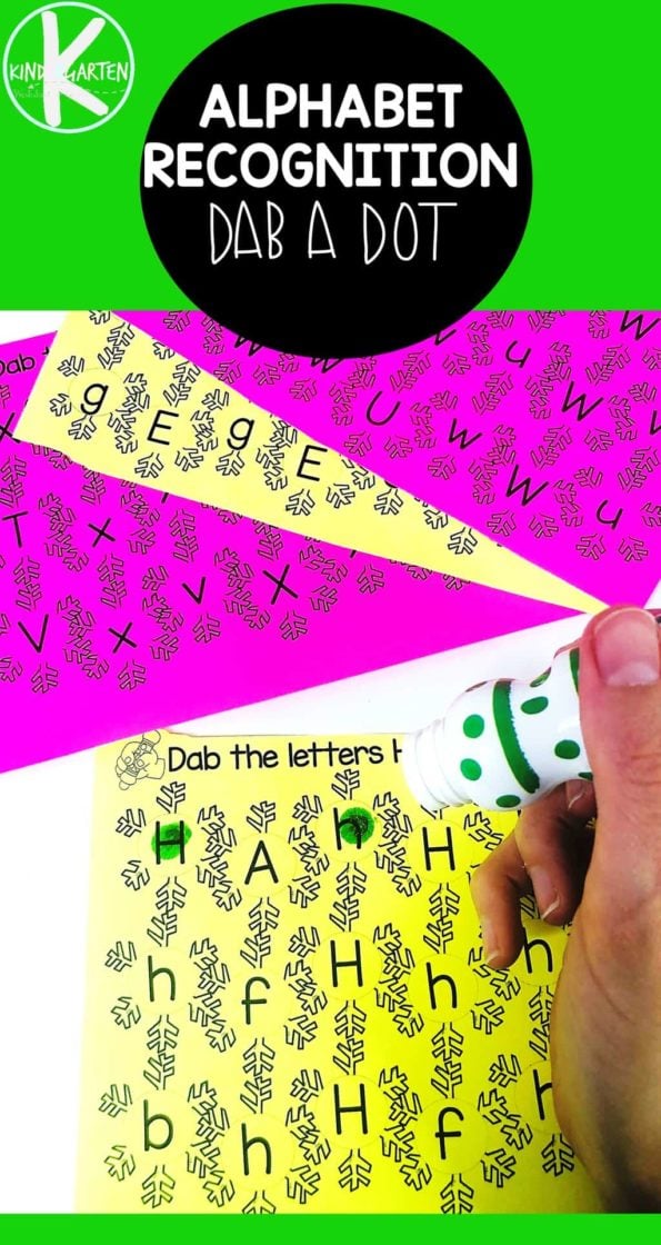 Snowflake Find and Dab – Alphabet Recognition Winter Printables