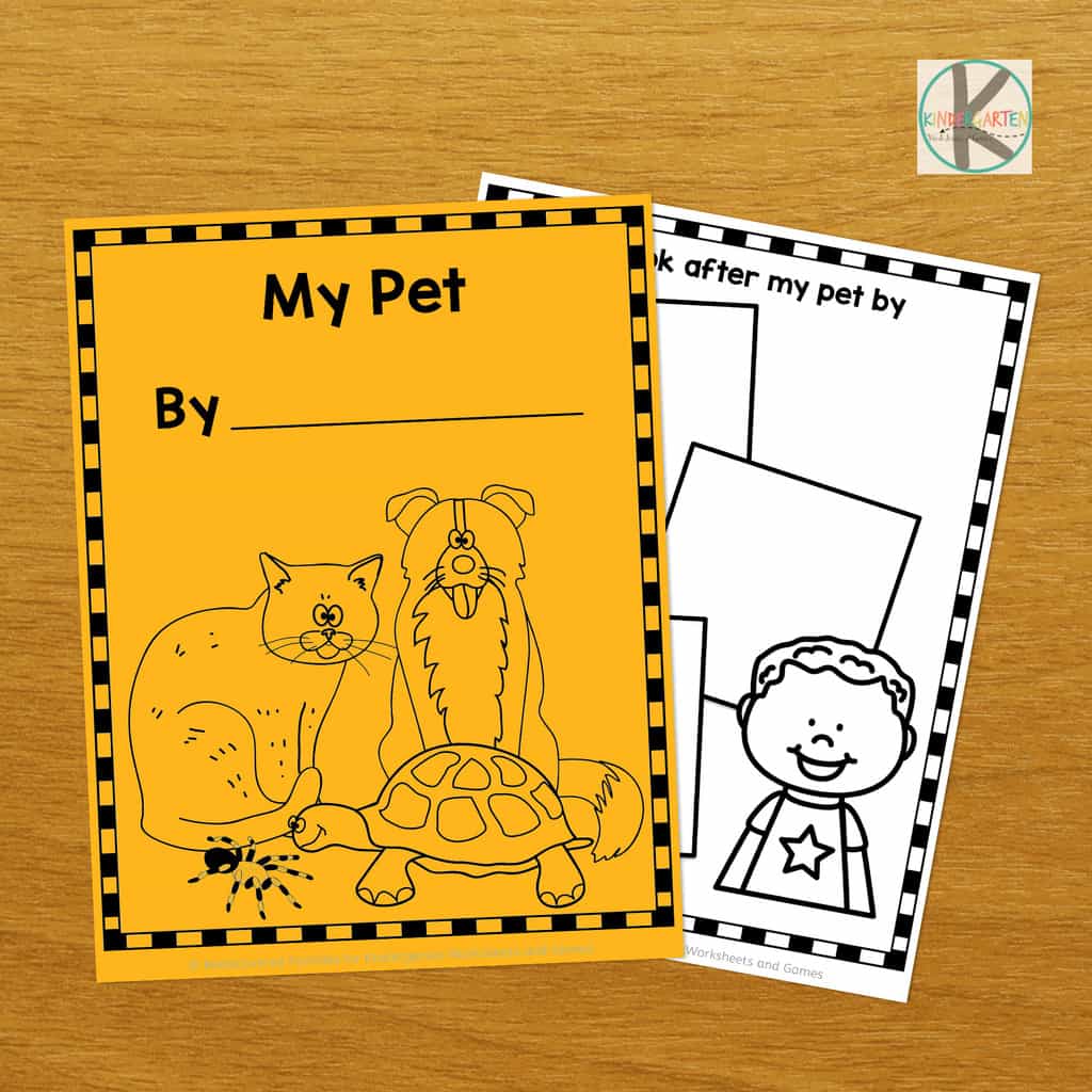 🐶🐱 Writing About Pets: Free Printable Book For Kindergarten Students