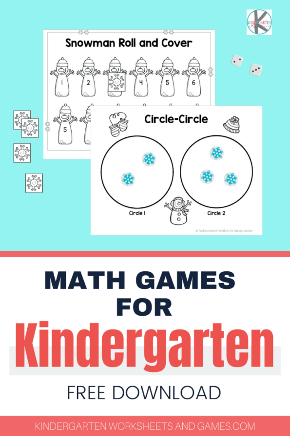 ⛄ Free Printable Kindergarten Winter Math Games for Winter