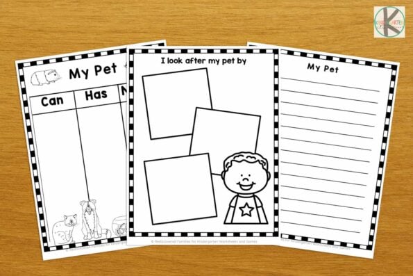 🐶🐱 Writing About Pets: Free Printable Book For Kindergarten Students