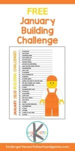January Lego Challenge Calendar
