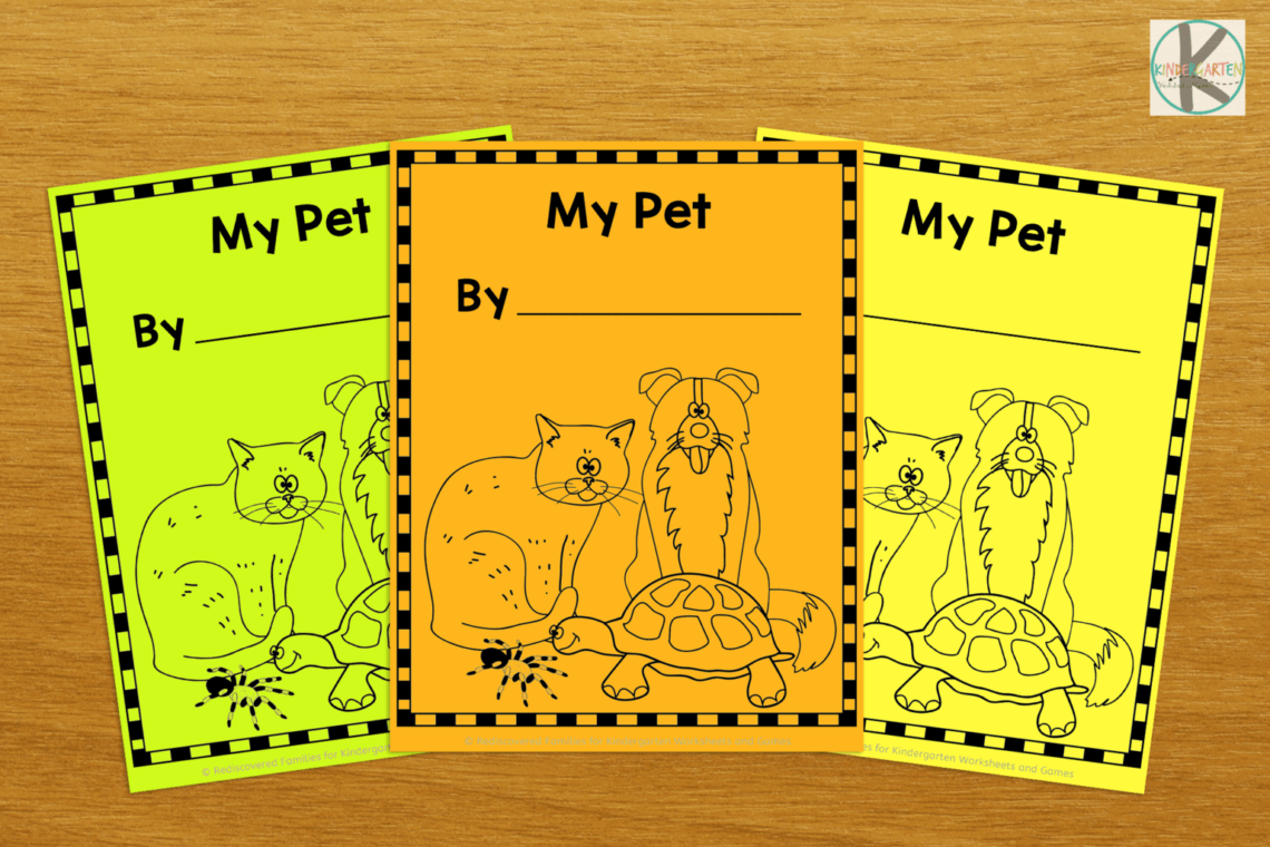🐶🐱 Writing About Pets: Free Printable Book For Kindergarten Students