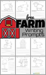 🚜 Farm Cut-and-Paste Simple Sentences for Kindergarten Worksheet