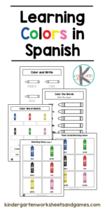 Learning Colors in Spanish Worksheet