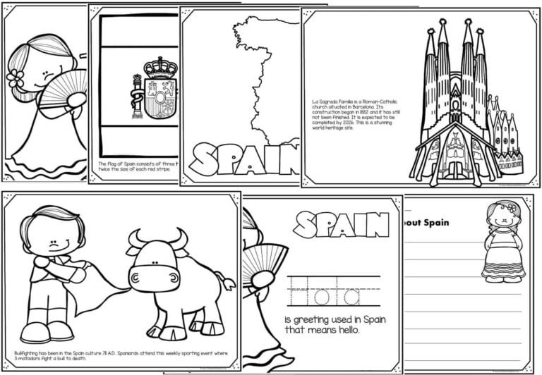 FREE Read Color and Learn about SPAIN