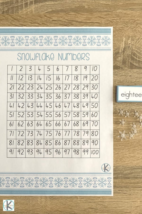 ️ FREE Snowflake Numbers - Winter Counting to 100 Printable Activity