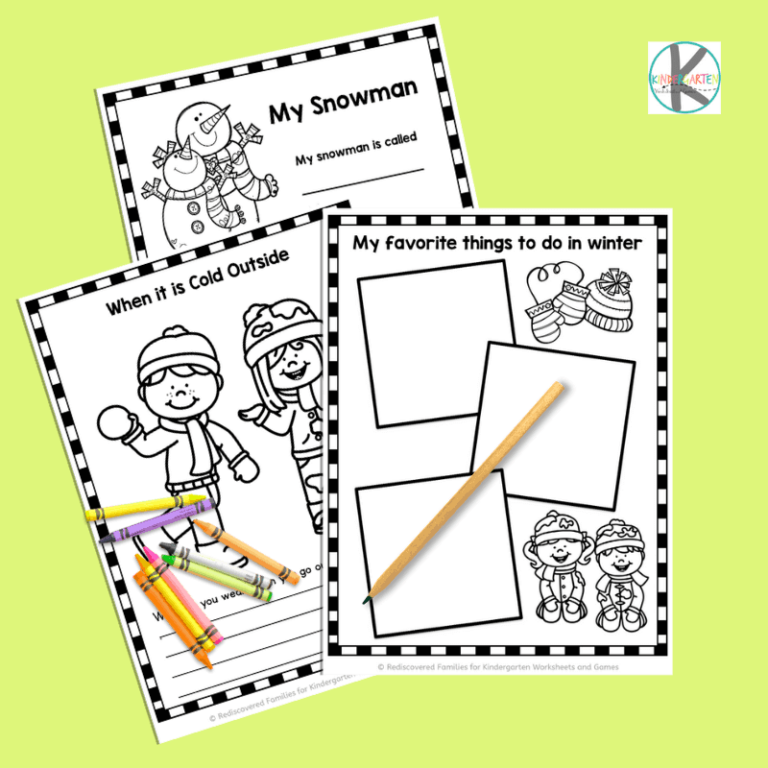 ️ FREE Winter Writing Prompts Worksheets for Kindergarten