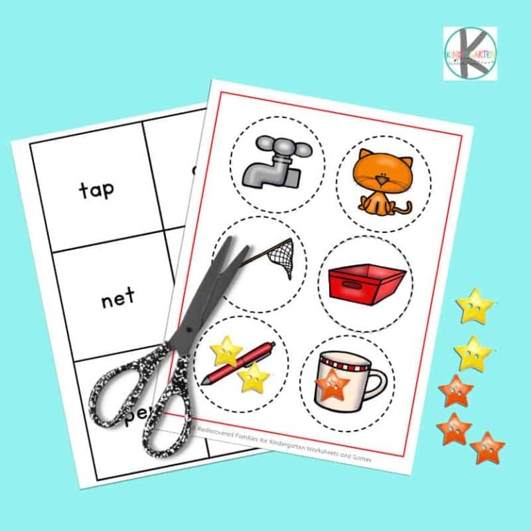 FREE FREE Printable CVC Words Bump Games for Kindergarten