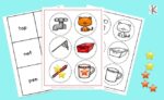 FREE FREE Printable CVC Words Bump Games for Kindergarten