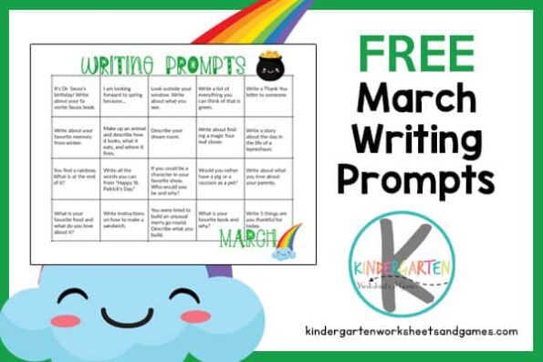 FREE March Writing Prompts Calendar