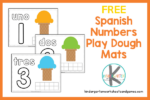 FREE Spanish Numbers for Kids Playdough Mats
