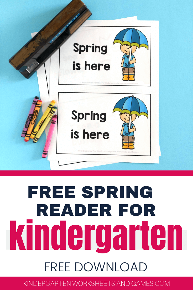 FREE Printable Spring Emergent Readerss and Activity for Kindergarten
