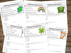 🍀 FREE Printable St Patrick's Day Reading Comprehension Worksheets pdf
