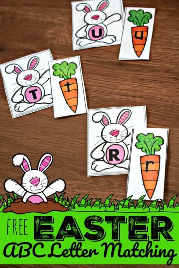 🥕🐰 FREE Word Family Spring Worksheets for Kindergarten