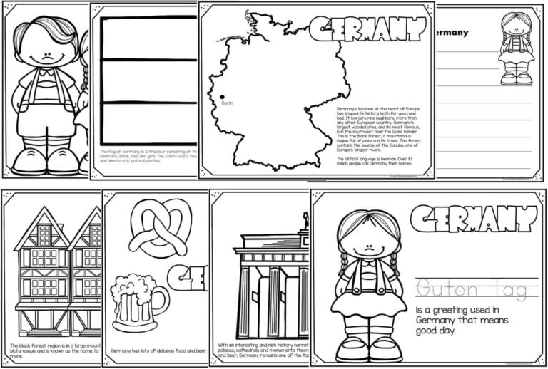 FREE Germany Coloring Pages to Read, Color & Learn