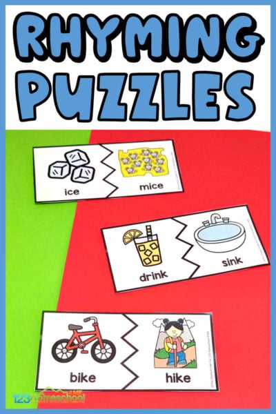 Back to School Rhyming Activities for Kindergarten