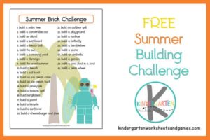Summer Lego Challenge Ideas (free printable)
