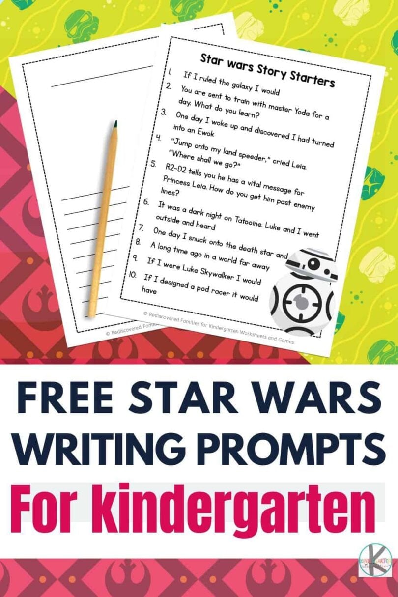 FREE FREE Star Wars Printable Writing Prompts for Kindergarten