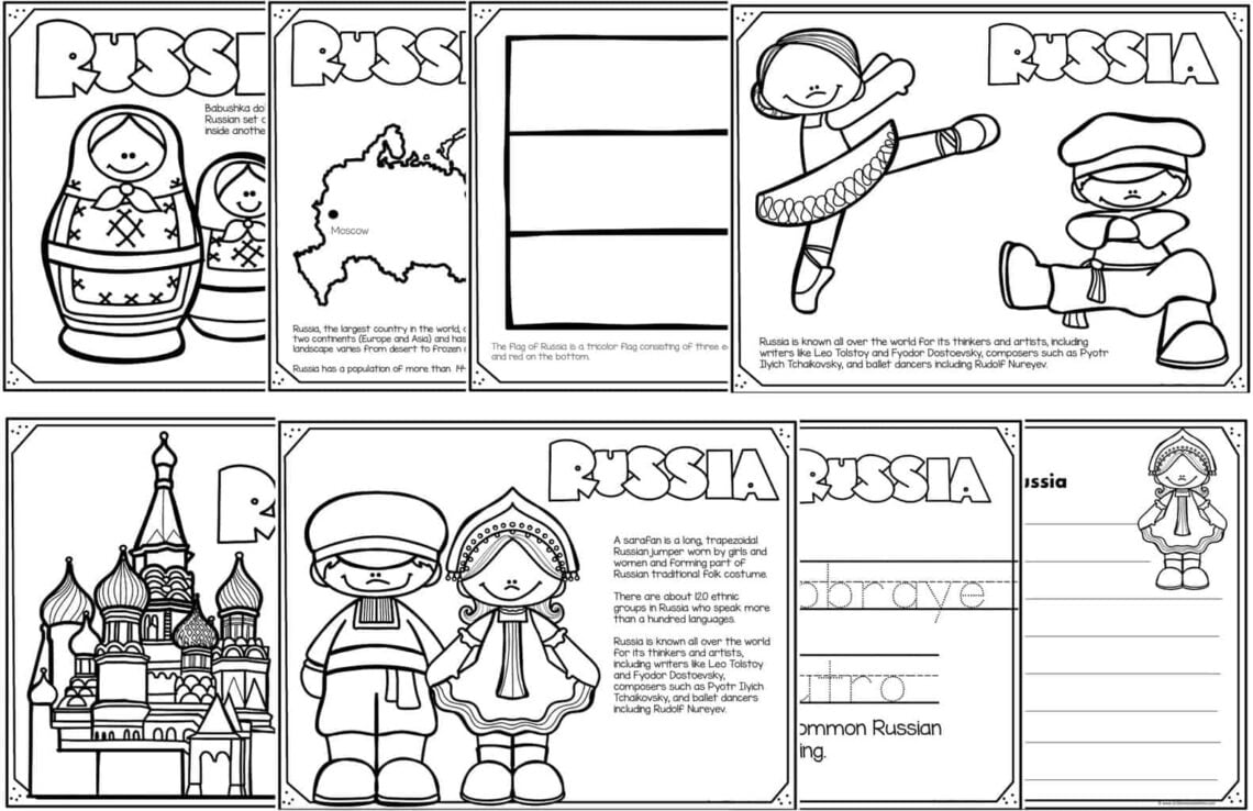 FREE Read Color and Learn about RUSSIA