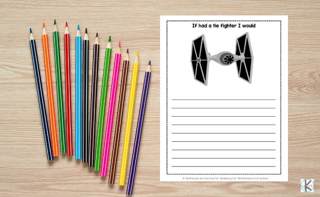 FREE FREE Star Wars Printable Writing Prompts for Kindergarten