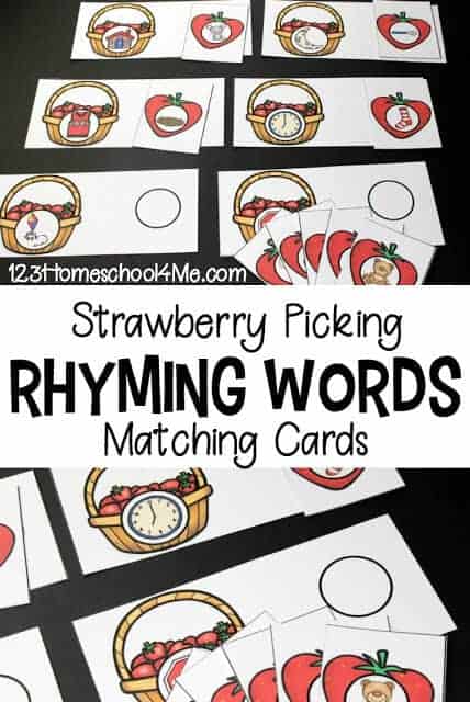🌹 FREE Printable Flower Rhyming CVC Words Match Activity