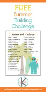 Summer Lego Challenge Ideas (free printable)