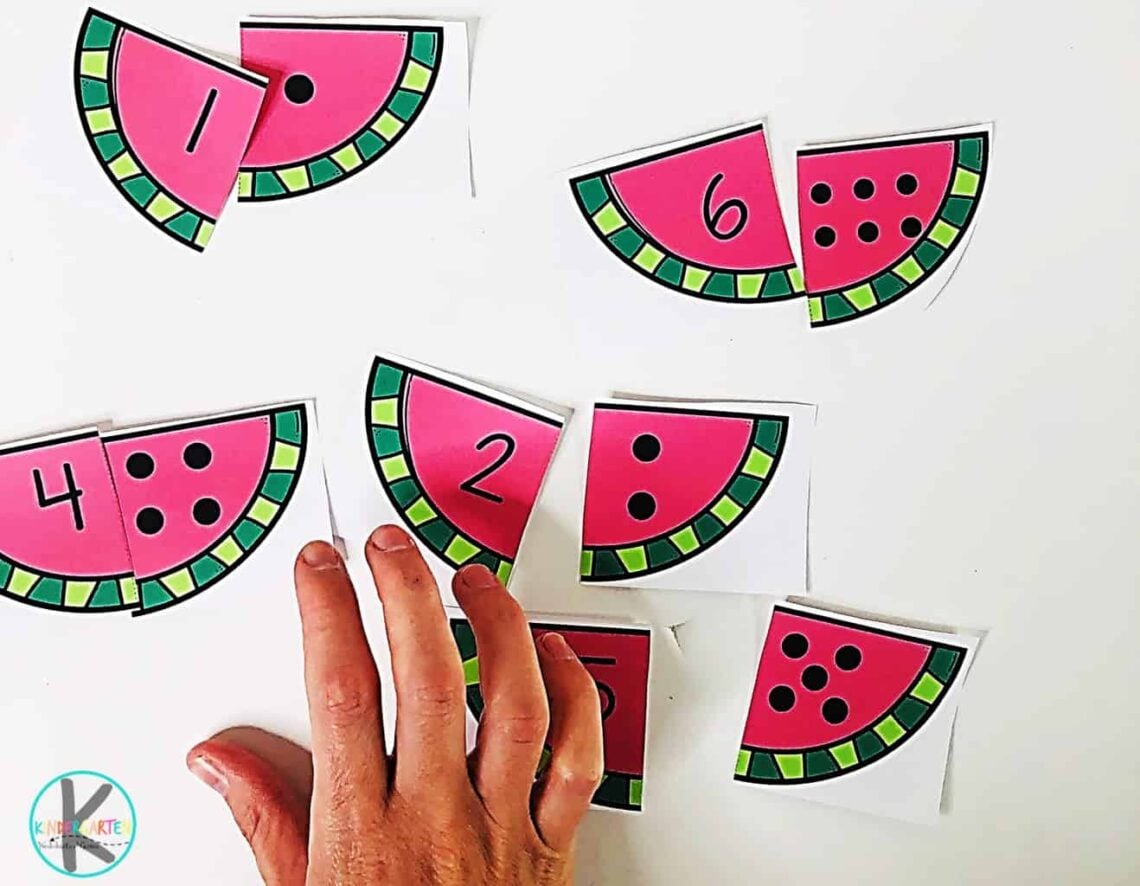 🍉 FREE Watermelon Number Puzzles Printable Activity for Summer