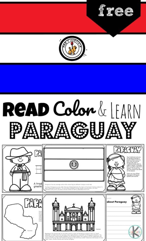 FREE Read Color and Learn about PARAGUAY