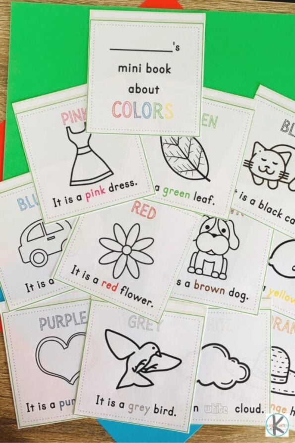 FREE Printable Color Mini Book for Kids