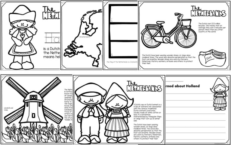 FREE FREE Printable Netherlands Coloring Pages for Kids