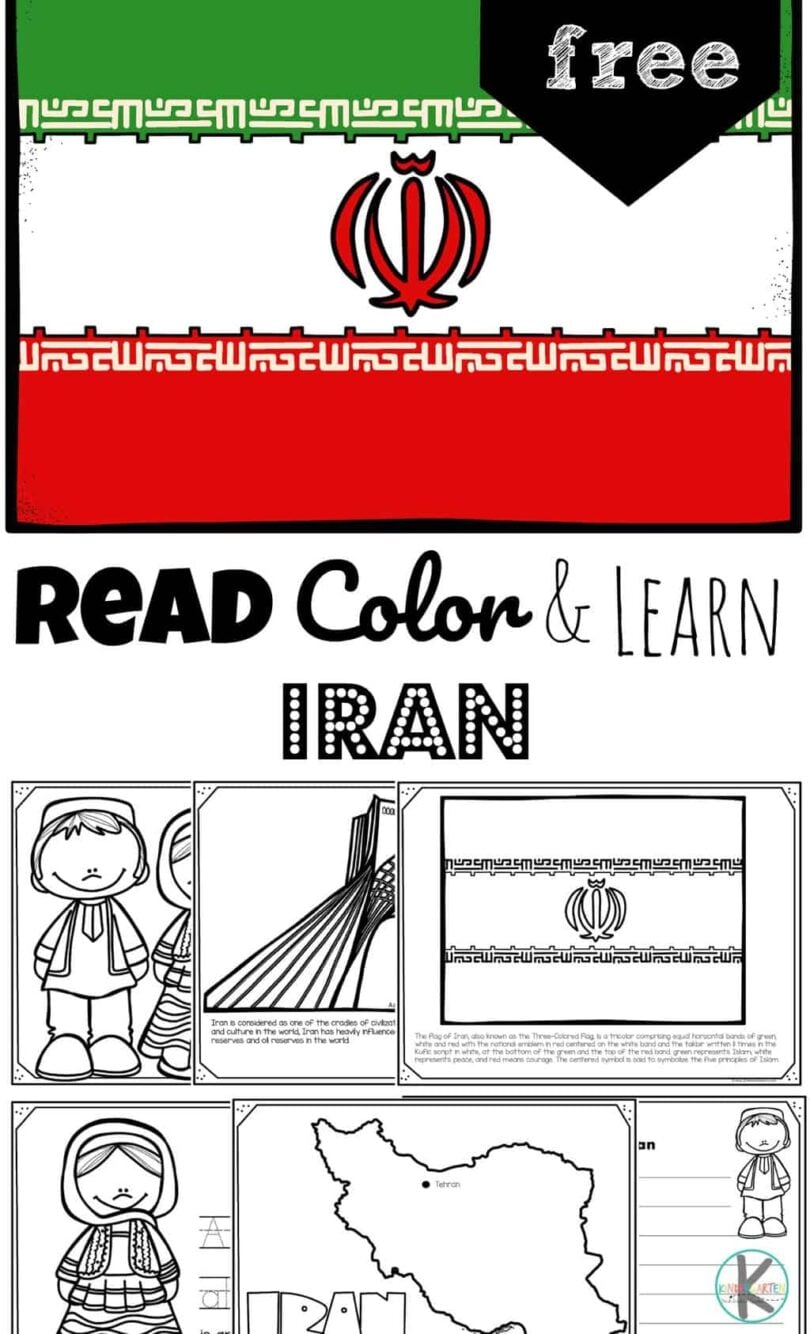 FREE Printable Iran for Kids Coloring Pages