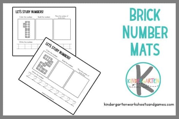 FREE Lego Number Tracing Mats