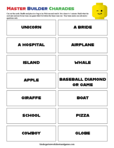 Lego Challenge Activity for Kids with FREE Printable Task Cards