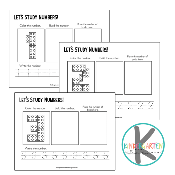 FREE Lego Number Tracing Mats