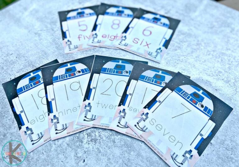FREE Star Wars Number Tracing Writing Practice 1-20